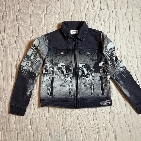 Disney | Jackets & Coats | Disney Parks Skeleton Dance Denim Jacket ...